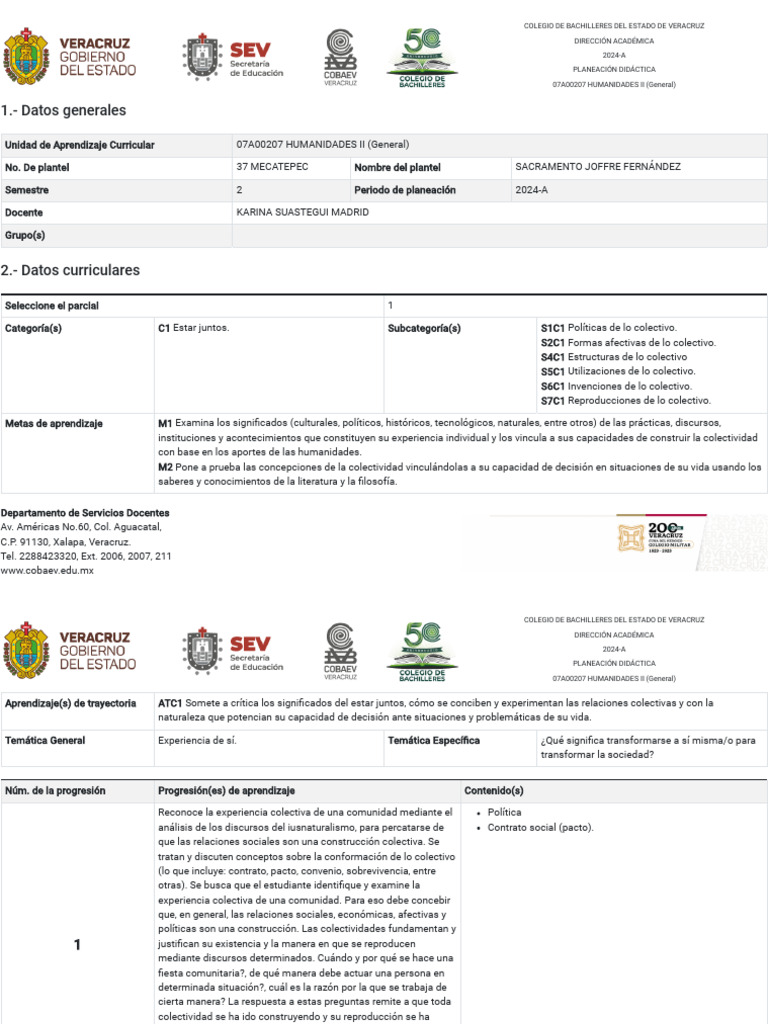 Cobaev Humanidades | PDF | Enseñando | Maestros