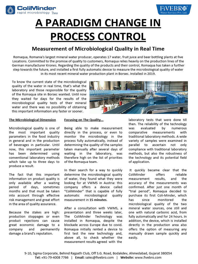 A Paradigm Change in Process Control | PDF | Bacteria | Laboratories