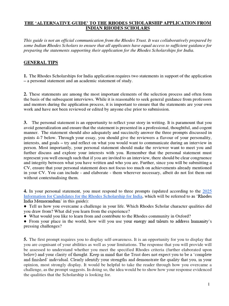 Scholars Guide For Applicants 24 25 | PDF | Experience | Graduate ...