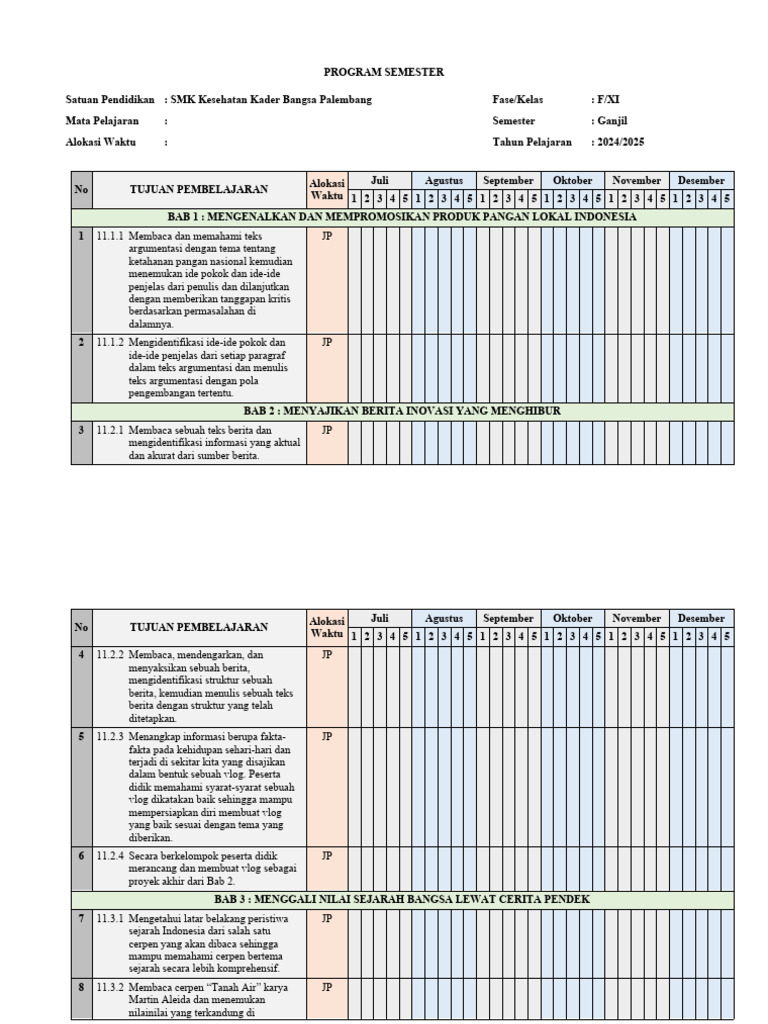 Prosem Vica Semserter 1 | PDF