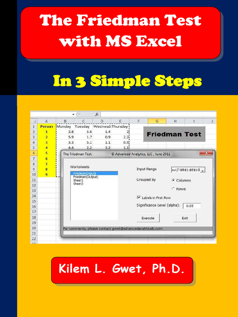 Silo - Tips The Friedman Test With Ms Excel in 3 Simple Steps Kilem L ...