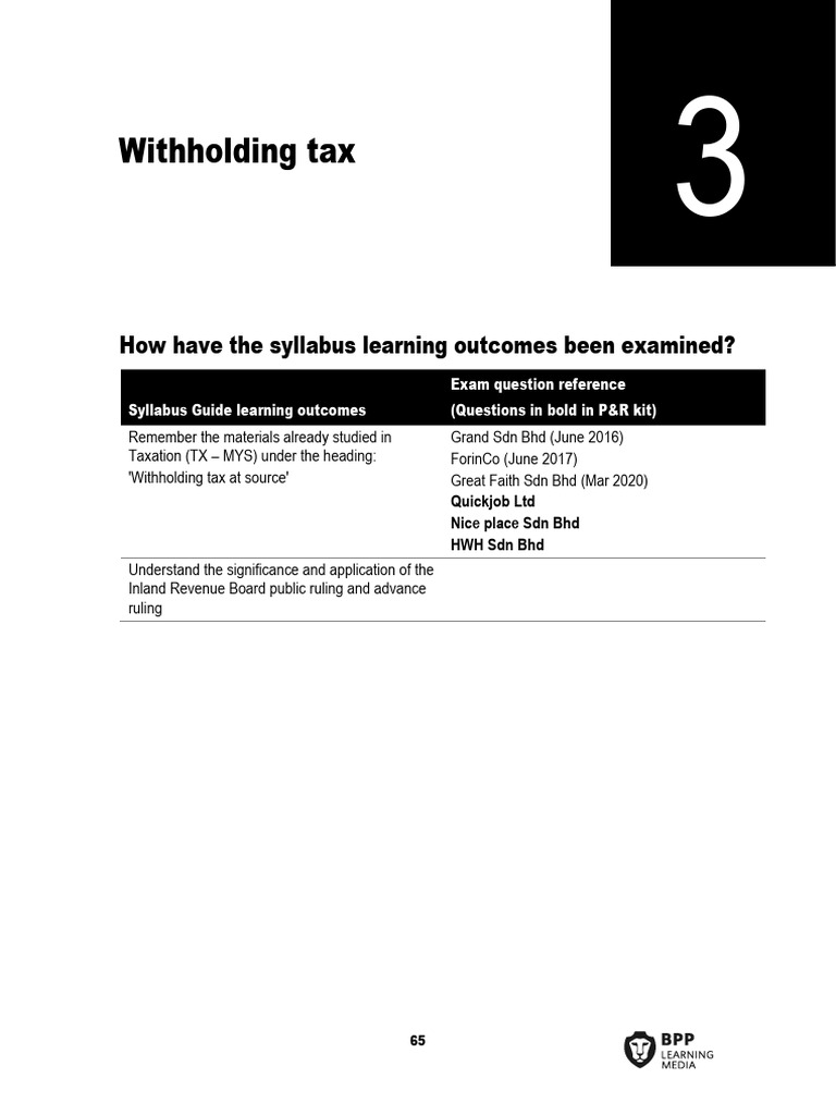 CH3 Withholding Tax | PDF | Taxes | Payments