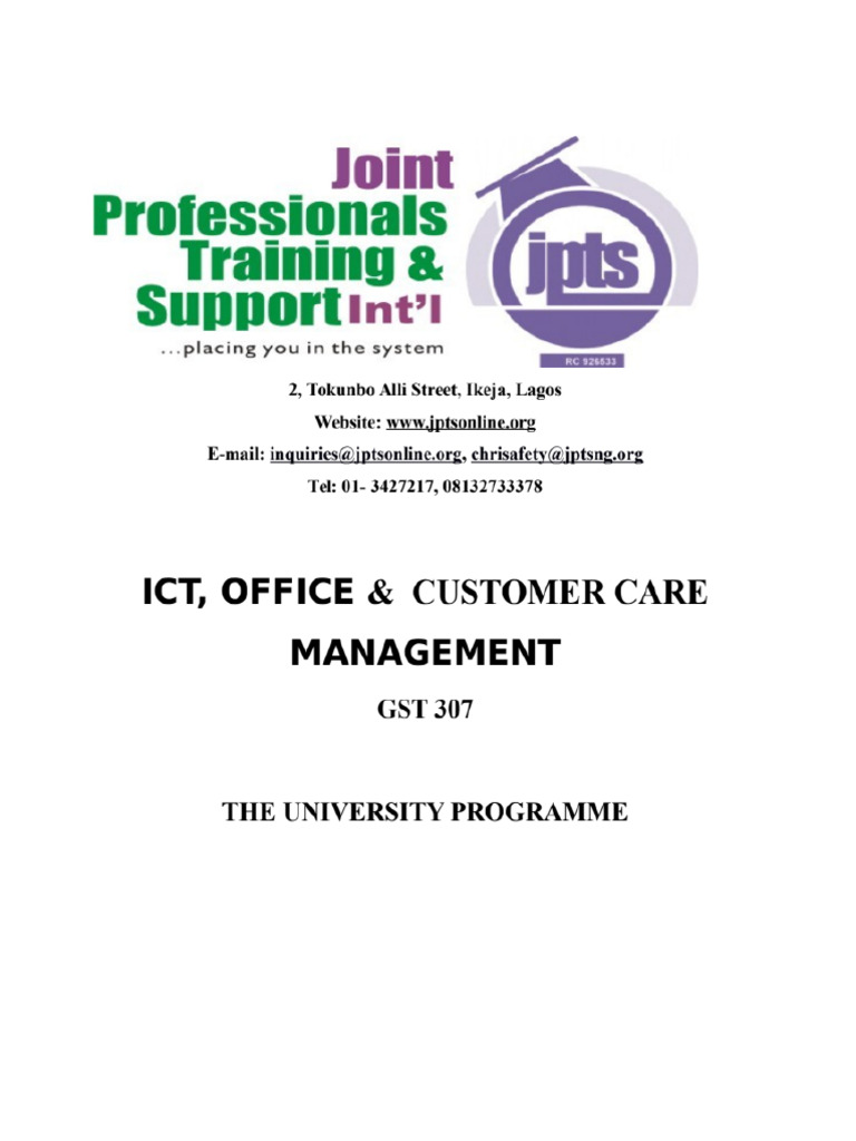 ICT Office and Customer Management | PDF