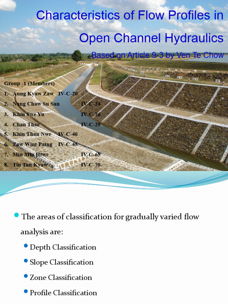 Characteristics of Flow Profiles in Open Channel Hydraulics 3 | PDF ...
