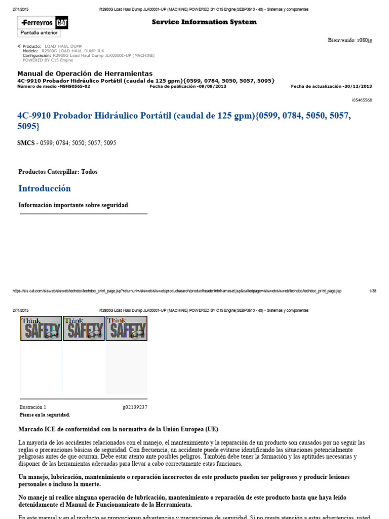Manual del Probador Hidráulico 4C-9910 | PDF | Bomba | Medición de flujo
