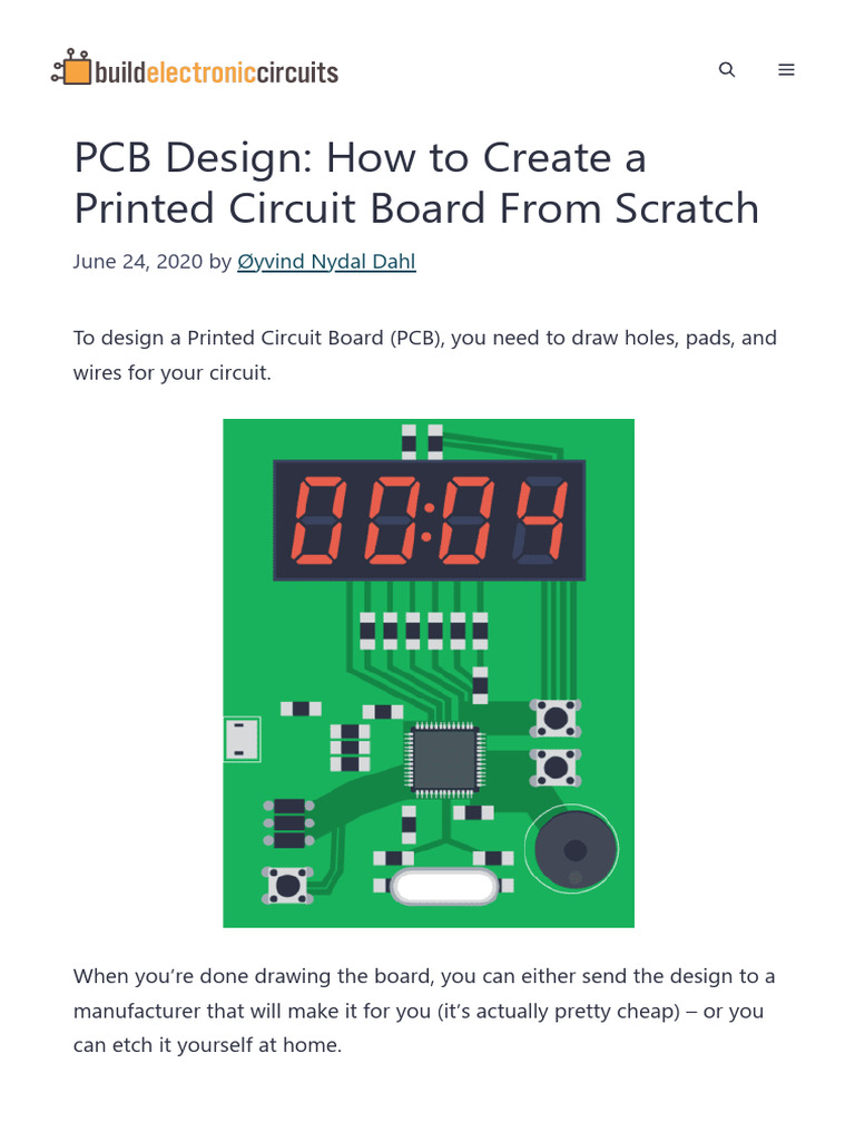 PCB Design - How To Create A Printed Circuit Board From Scratch | PDF | Printed Circuit Board ...