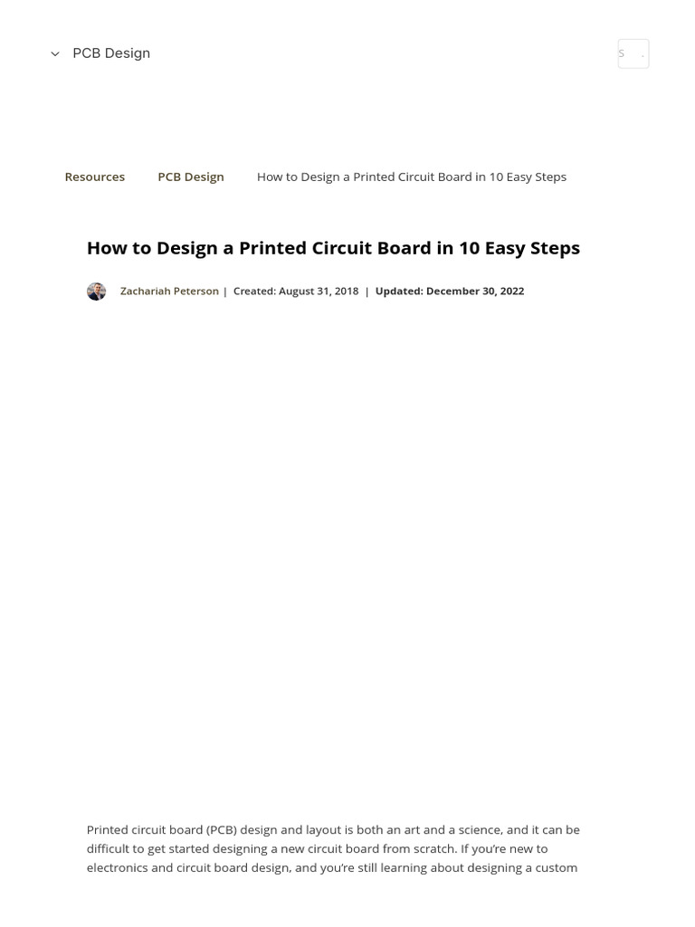 Intro To PCB Design - How To Design A Printed Circuit Board in 10 Easy ...