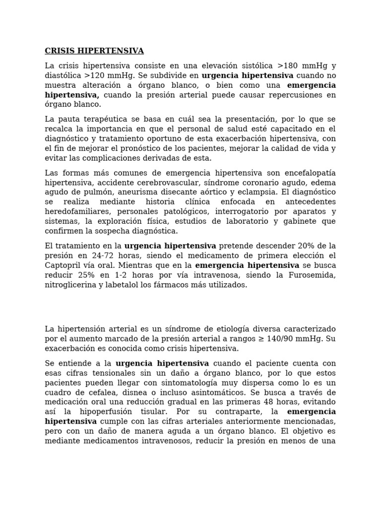 Crisis Hipertensivas 2020 Pdf Io Pdf Hipertensión Sistema