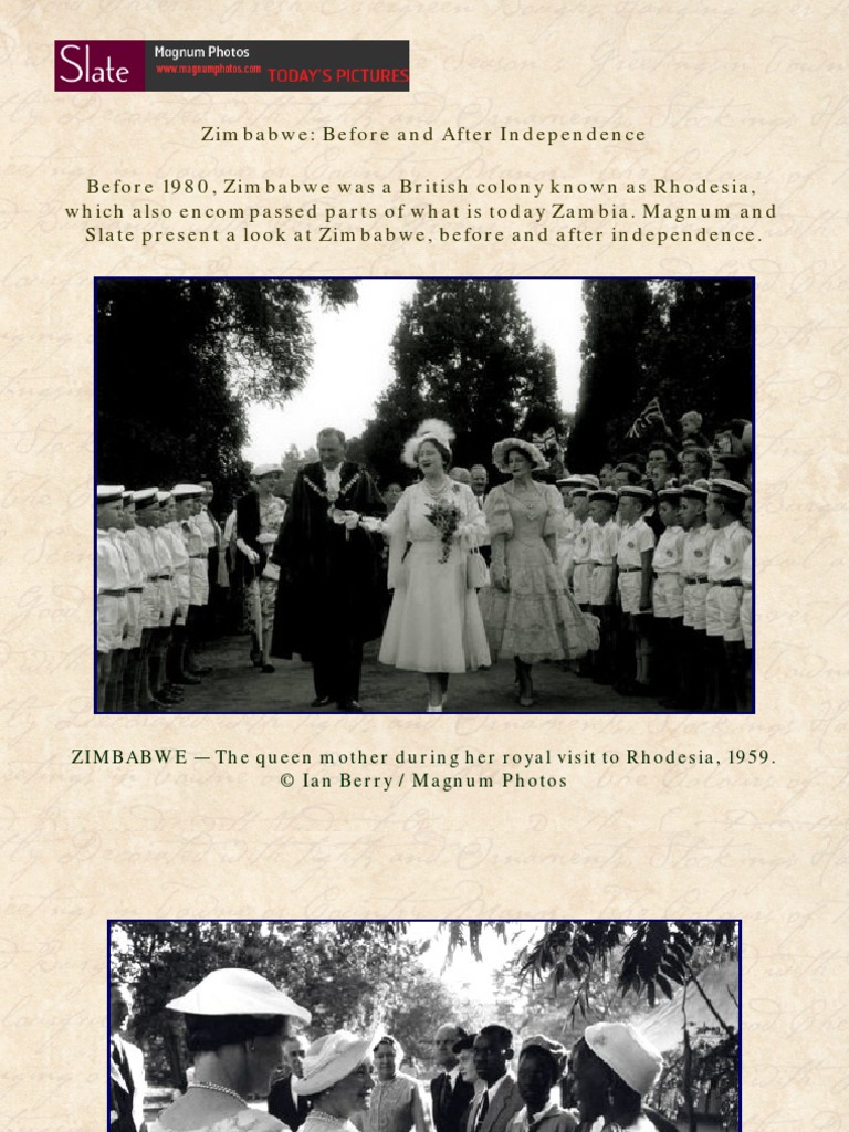 Zimbabwe Before and After Independence (20060118) | PDF | Zimbabwe ...