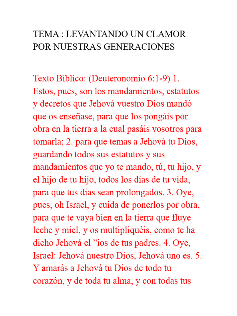 Clamor por las Generaciones Futuras | PDF | Libro de trabajo | Cristo ...