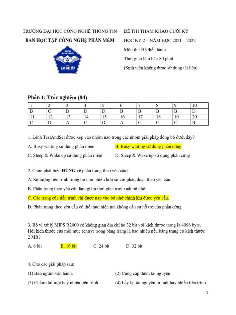 SVM CK HDH DapAn | PDF