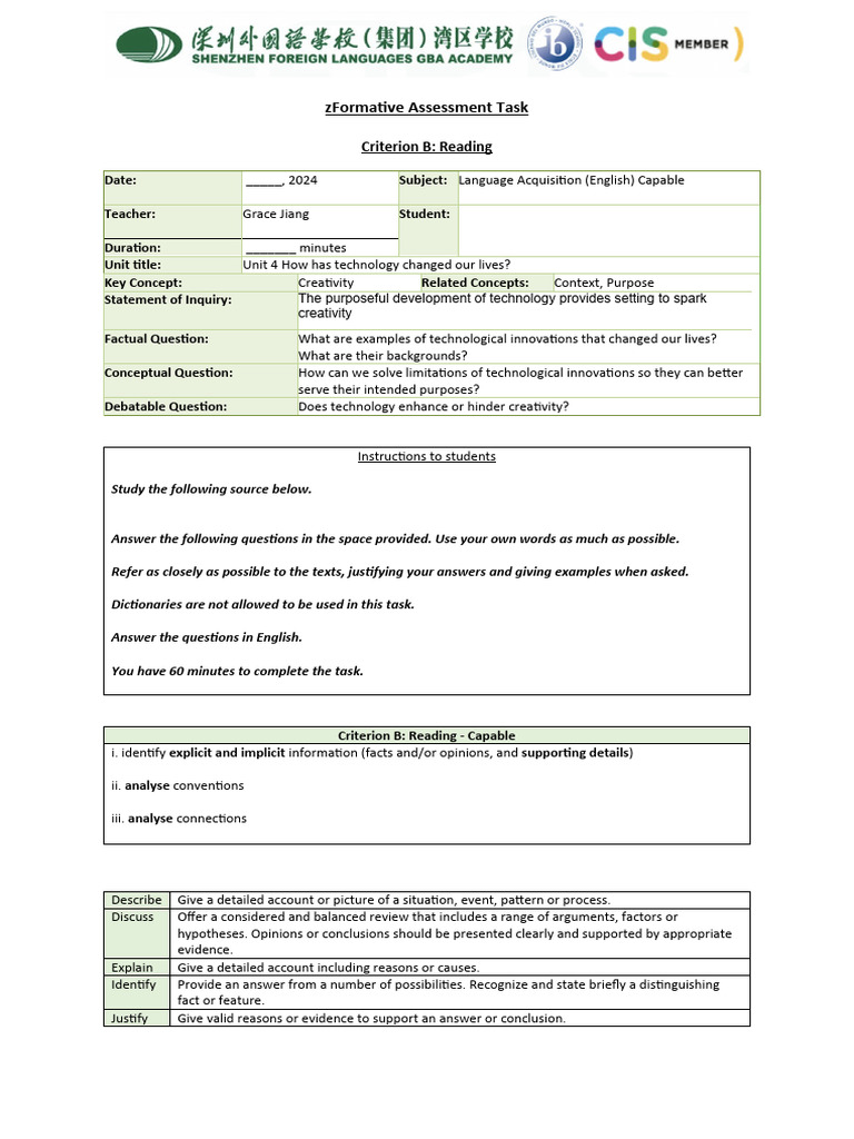 Criterion B Formative Sa | PDF | Virtual Reality | Creativity