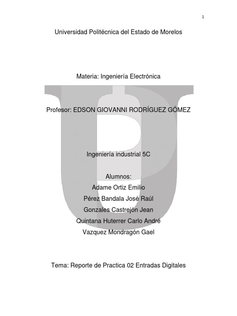 Practica 02 Entradas Digitales - Perez Bandala Jose Raul.. | PDF ... Practica 02 Entradas Digitales - Perez Bandala Jose Raul.. | PDF ...