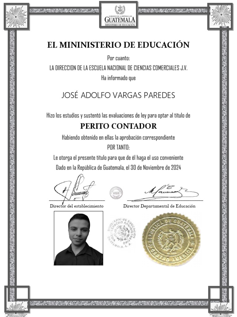 Diploma de Perito Contador | PDF | Derecho