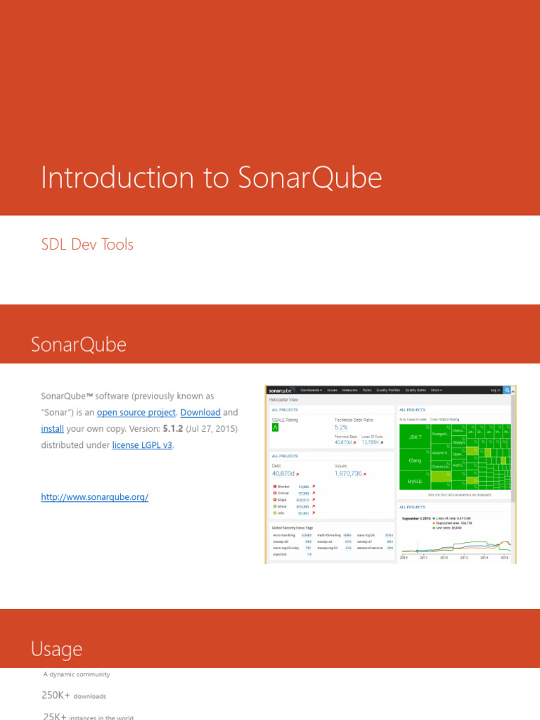 Introduction To SonarQube | PDF | Java (Programming Language ...