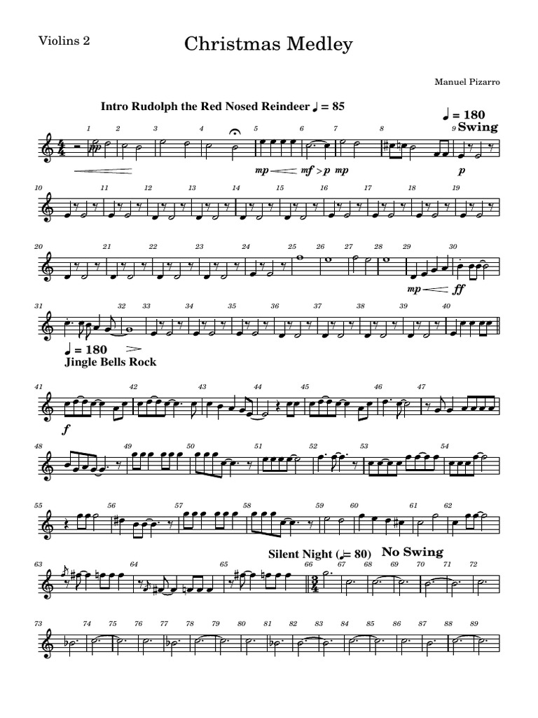Christmas 2020-Violins 2 | PDF | Christmas Songs | Christmas