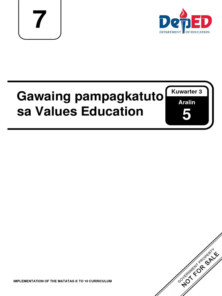 Esp 7 Q3 - WS - VE7-Lesson 5 - Week 6 | PDF