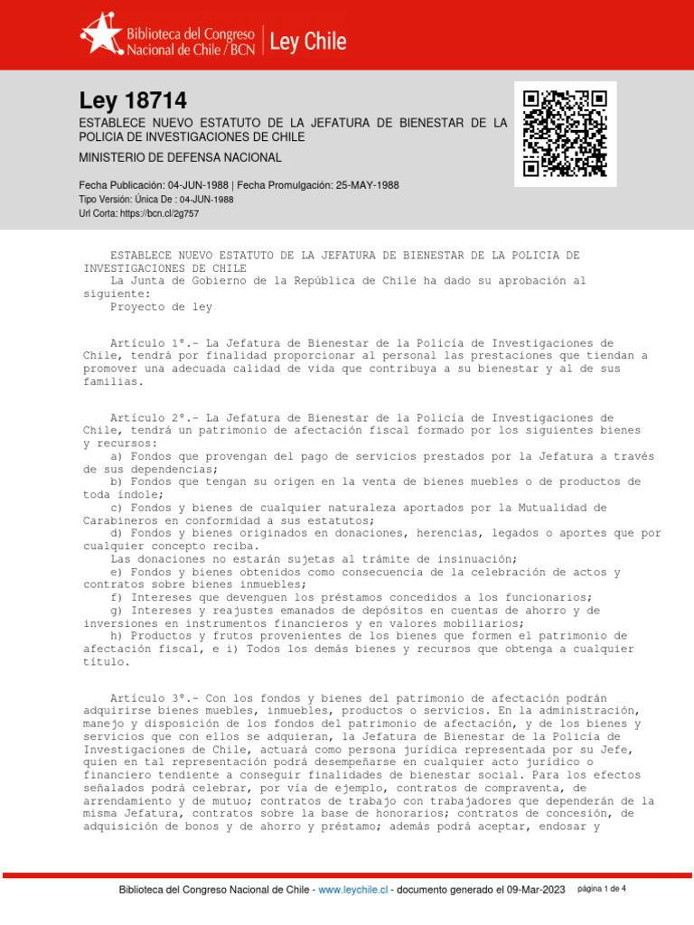 Ley-18714_04-JUN-1988 PAF | Descargar gratis PDF | Oficial general