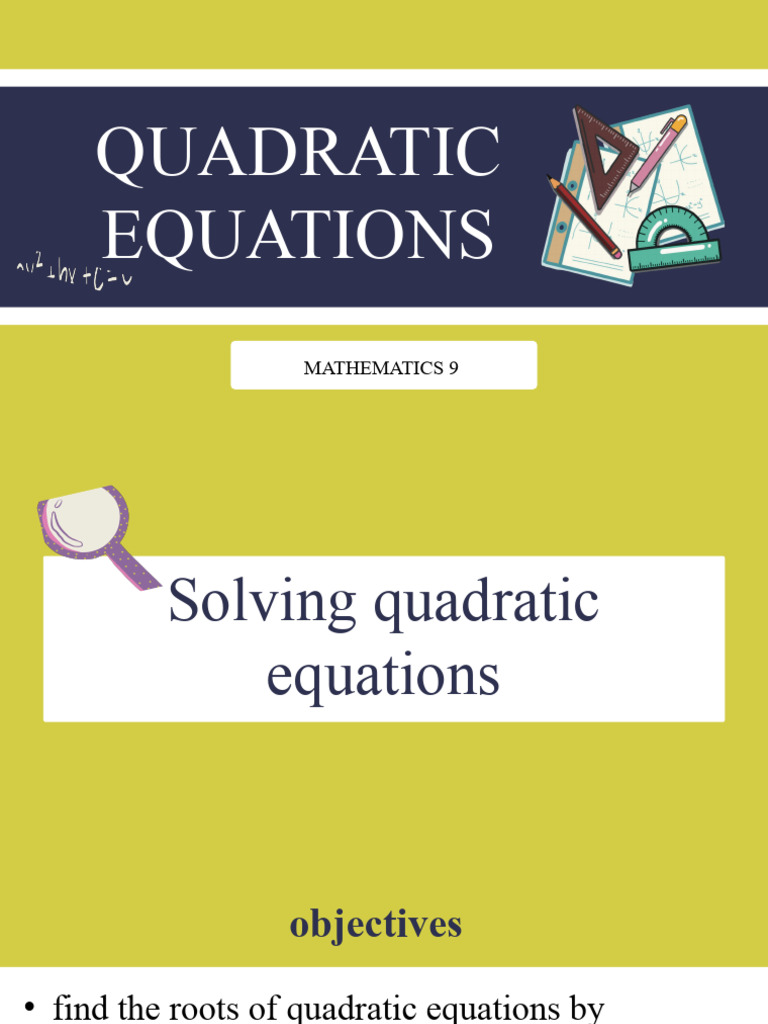 Quadratic Formula (Quadratic Equations) | PDF | Science & Mathematics | Computers