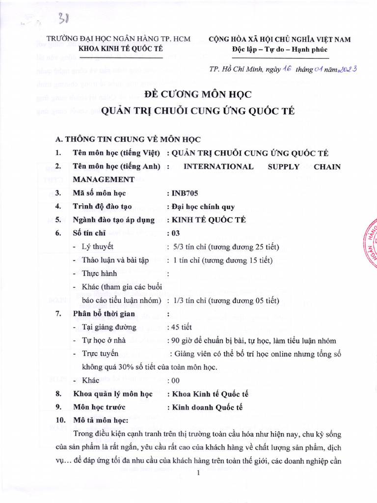 Decuong INB705 | PDF