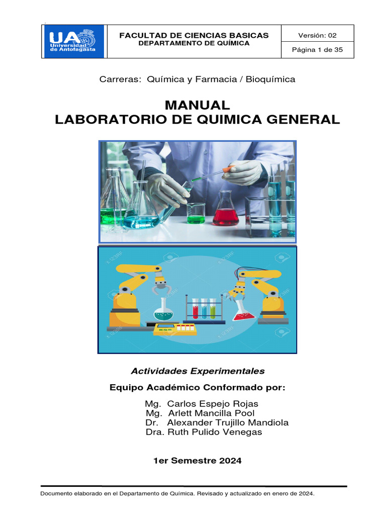 Aforar y Diluir en Química General | PDF | Laboratorios | Balanza