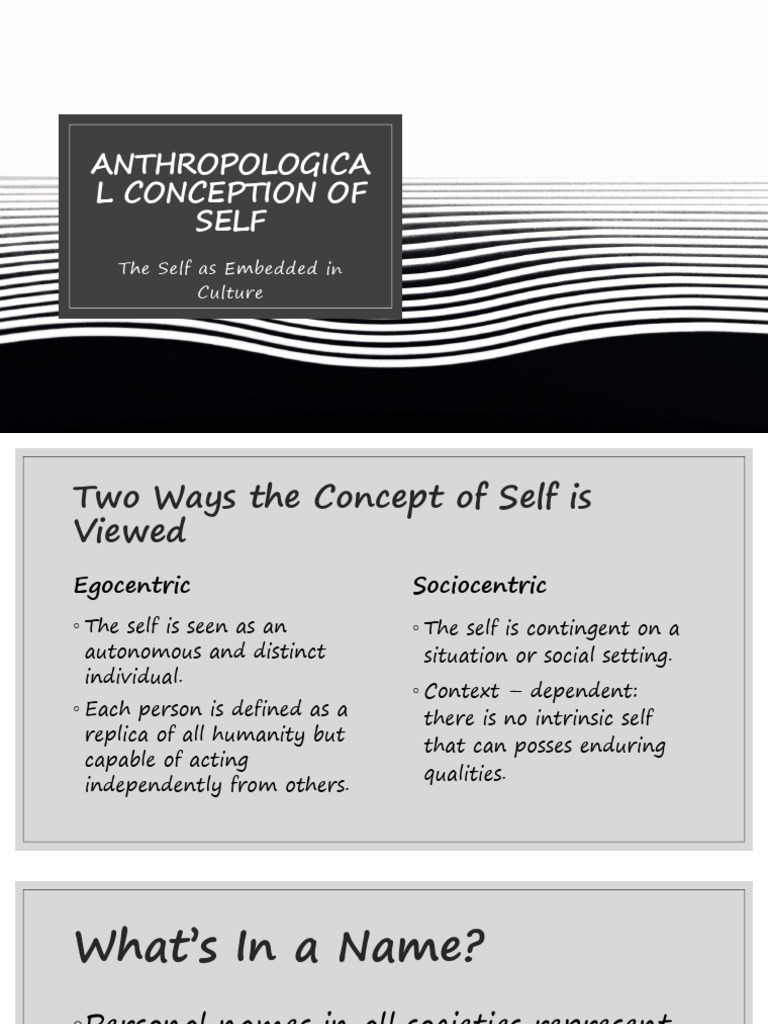 Anthropological Conception of Self | PDF | Identity (Social Science ...