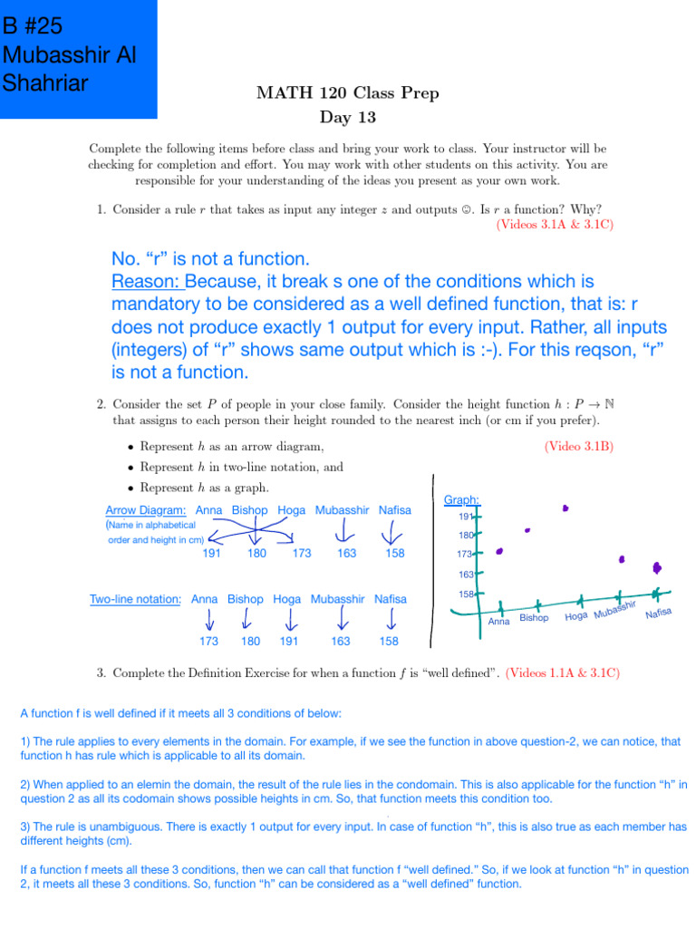 Class Prep Day13 Mubasshir Al Shahriar | PDF | Function (Mathematics ...