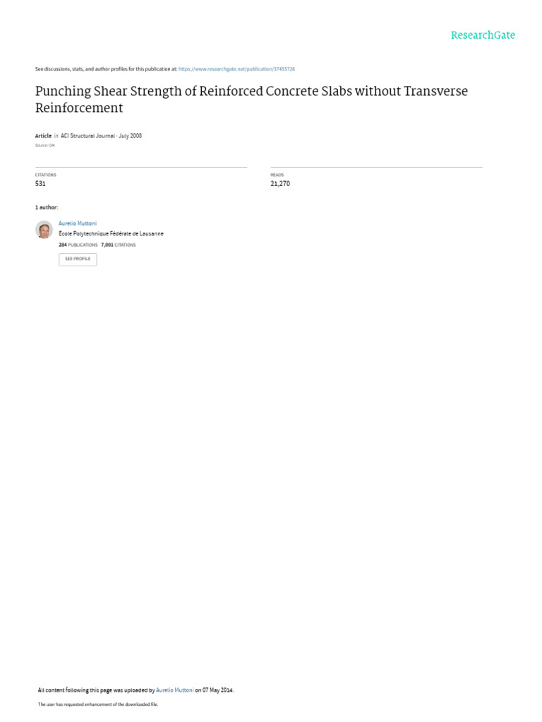 Muttoni 08 A | PDF | Strength Of Materials | Fracture