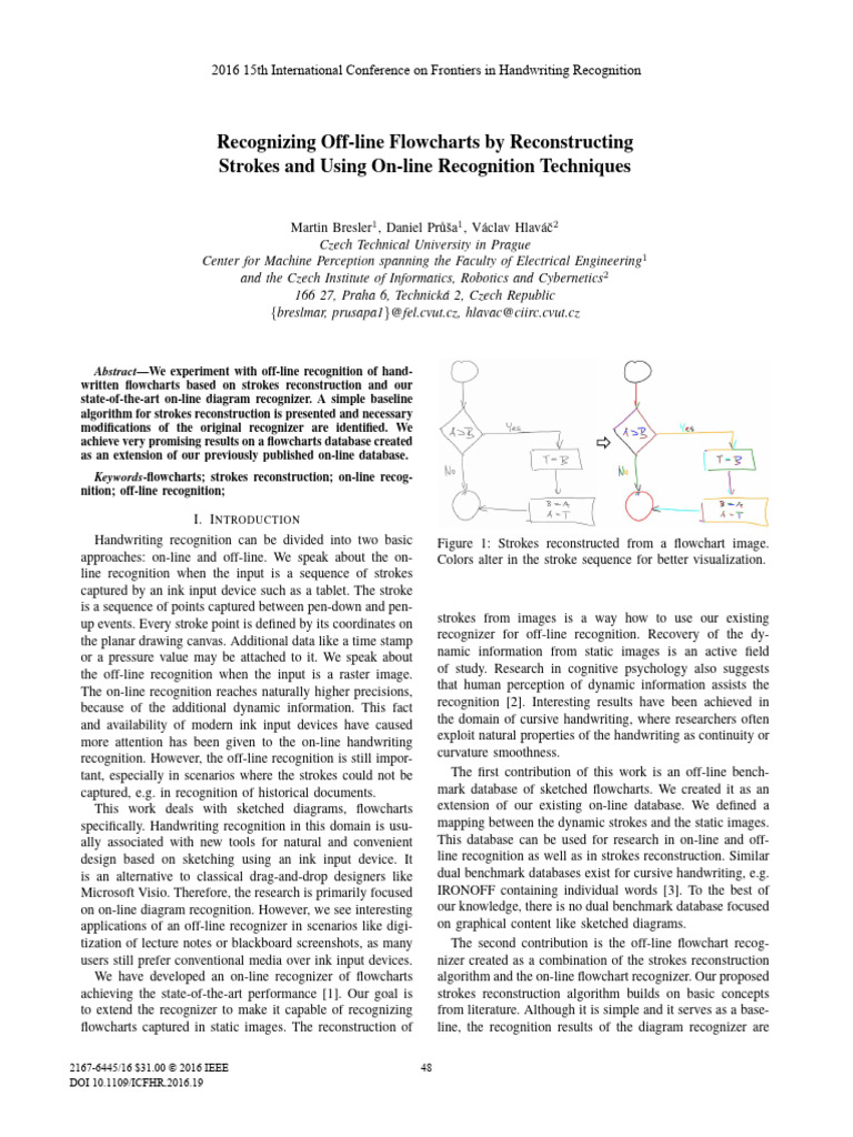 Recognizing Off-Line Flowcharts by Reconstructing Strokes and Using On-Line Recognition ...