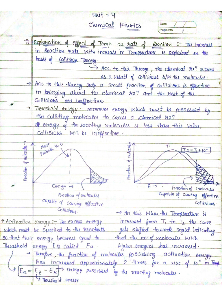 Unit 4 Chemical Kinetics | PDF