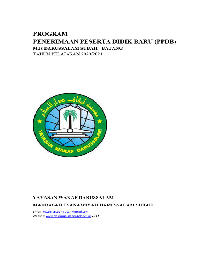 Program Kerja PPDB | PDF