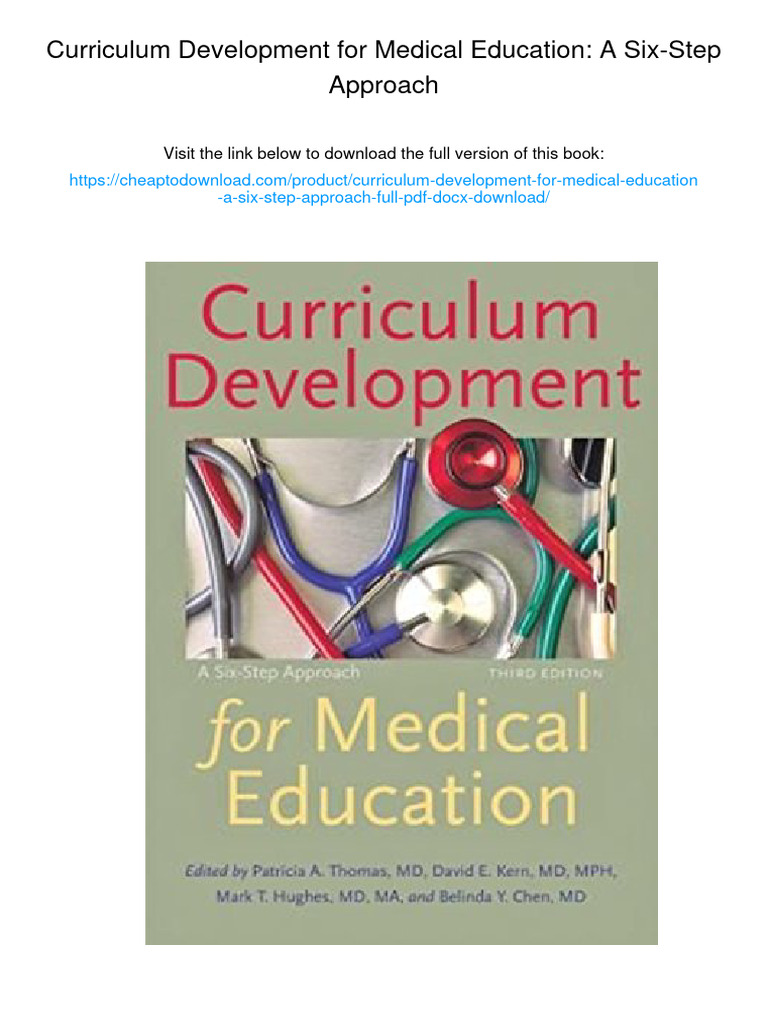 Curriculum Development For Medical Education: A Six-Step Approach. ISBN ...