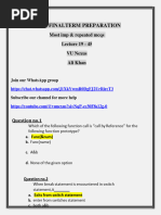 CS201 MIDTERM SOLVED MCQS by JUNAID | PDF | Pointer (Computer Programming) | Programming