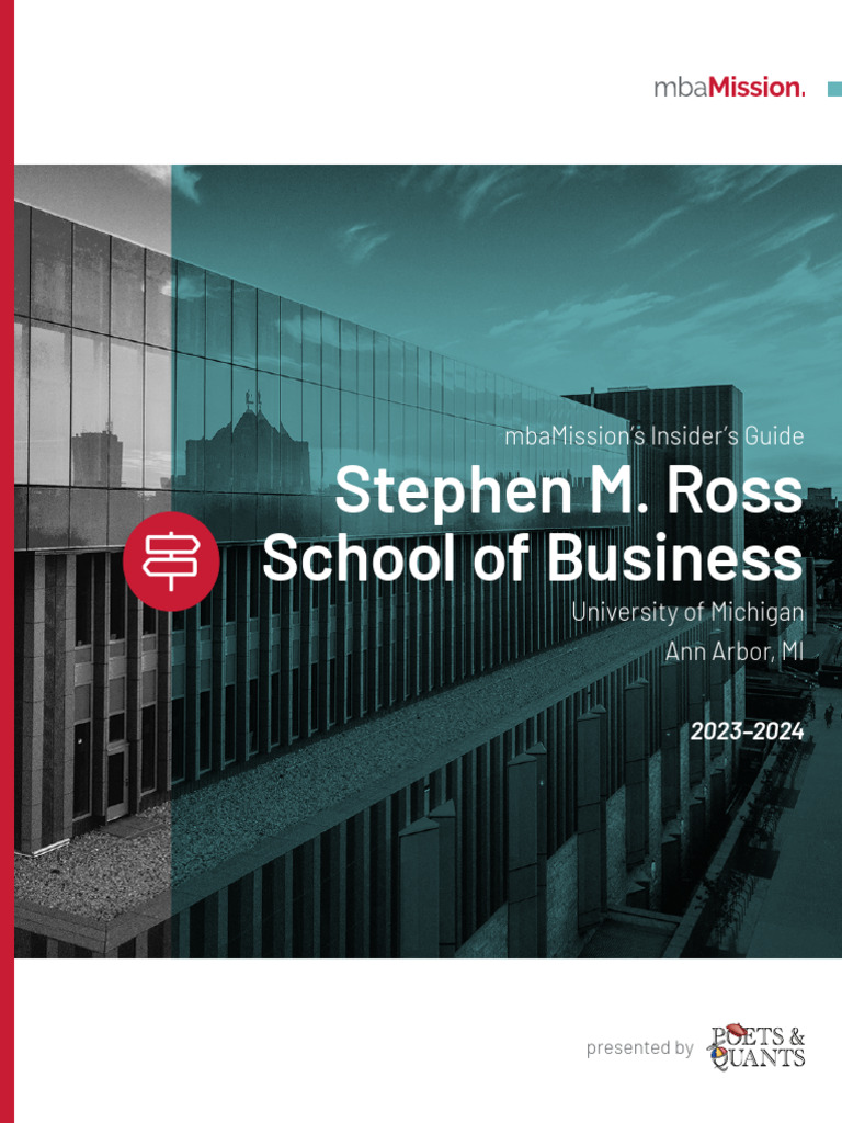 Insider's Guide to Michigan Ross MBA | PDF | Master Of Business ...
