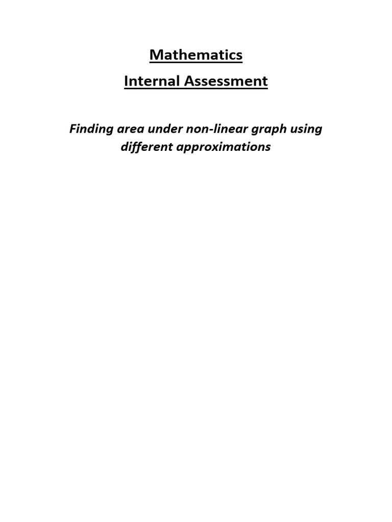 Integration Estimations HL MATH IA Sample | PDF | Integral | Calculus