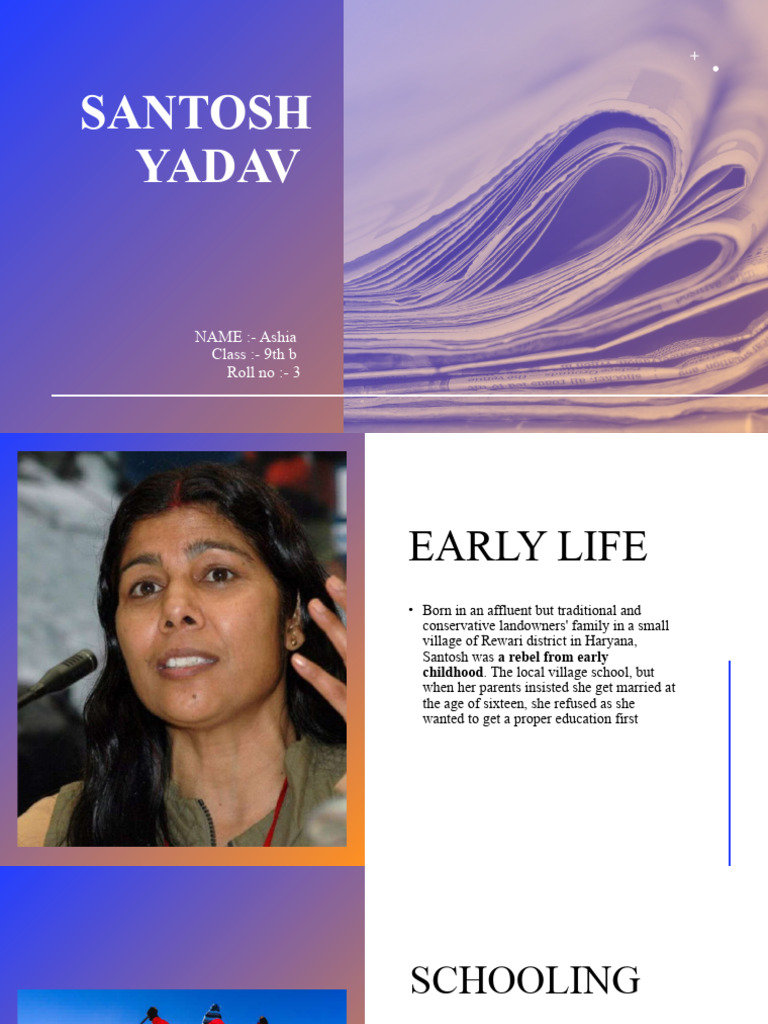 Santosh Yadav: Everest Pioneer | PDF