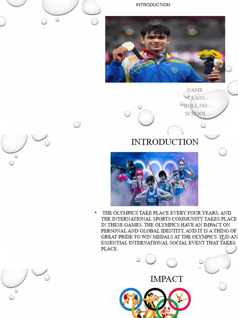 Presentation On Olympics | PDF | Olympic Games | Sports Festivals