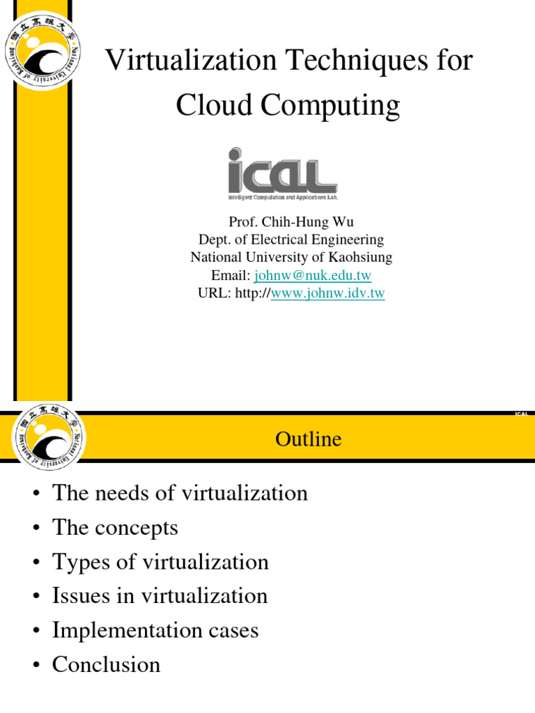 #CSE423 #Cloud Sem 6 Unit - 1 L - 5 (@rajkumar) | PDF | Virtualization | Virtual Machine