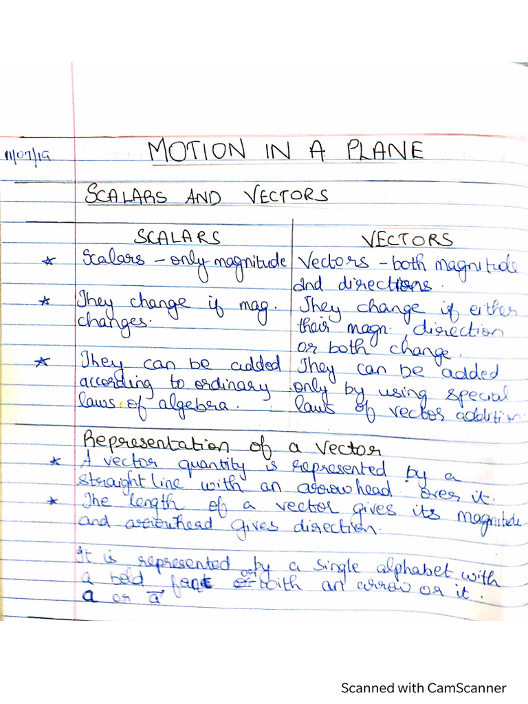 Motion in A Plane & Projectile | PDF