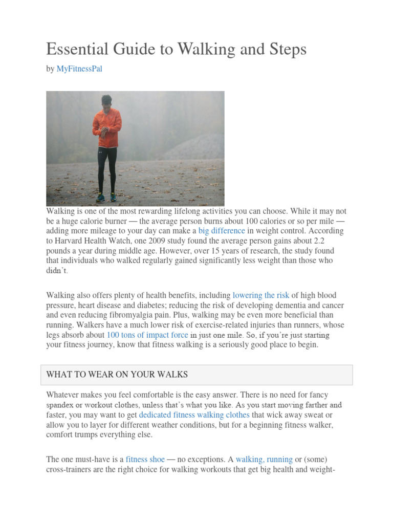 Essential Guide To Walking and Steps | PDF | Physical Fitness | Running