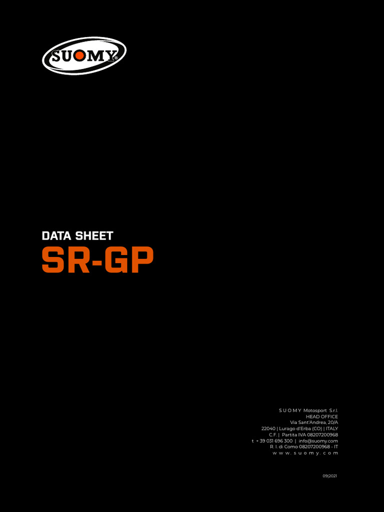 Suomy Scheda Tecnica SR GP en | PDF | Polystyrene | Materials