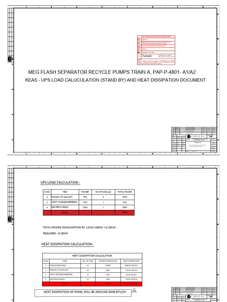 210505-E-CA-2601 - C1 - KEAS-UPS Load Calculation - Heat Dissipation ...