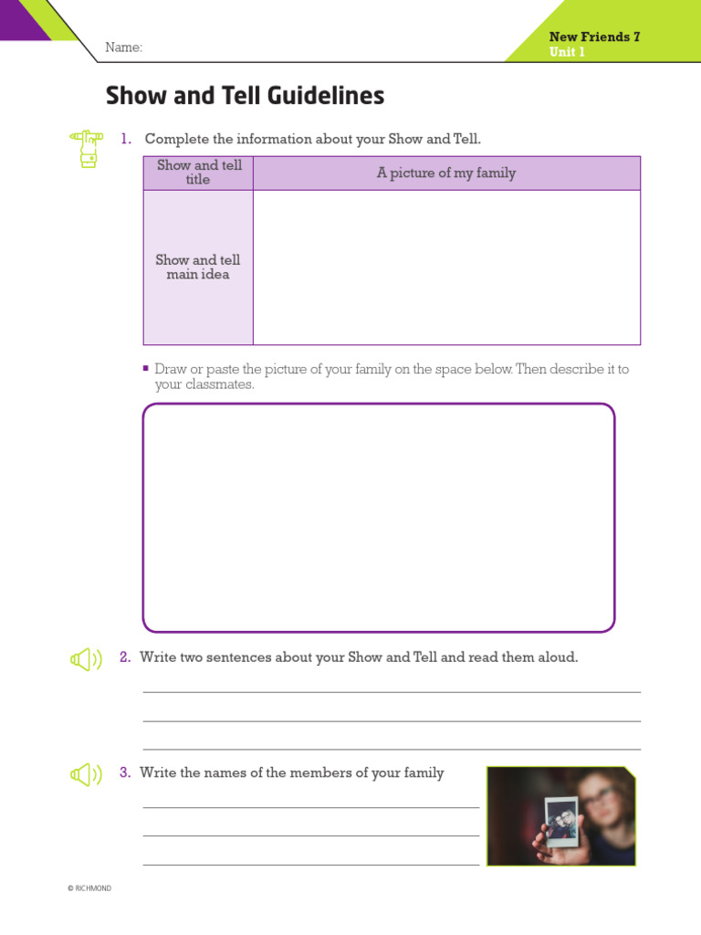 Show and Tell - Student Version | PDF | Grammar | Vocabulary