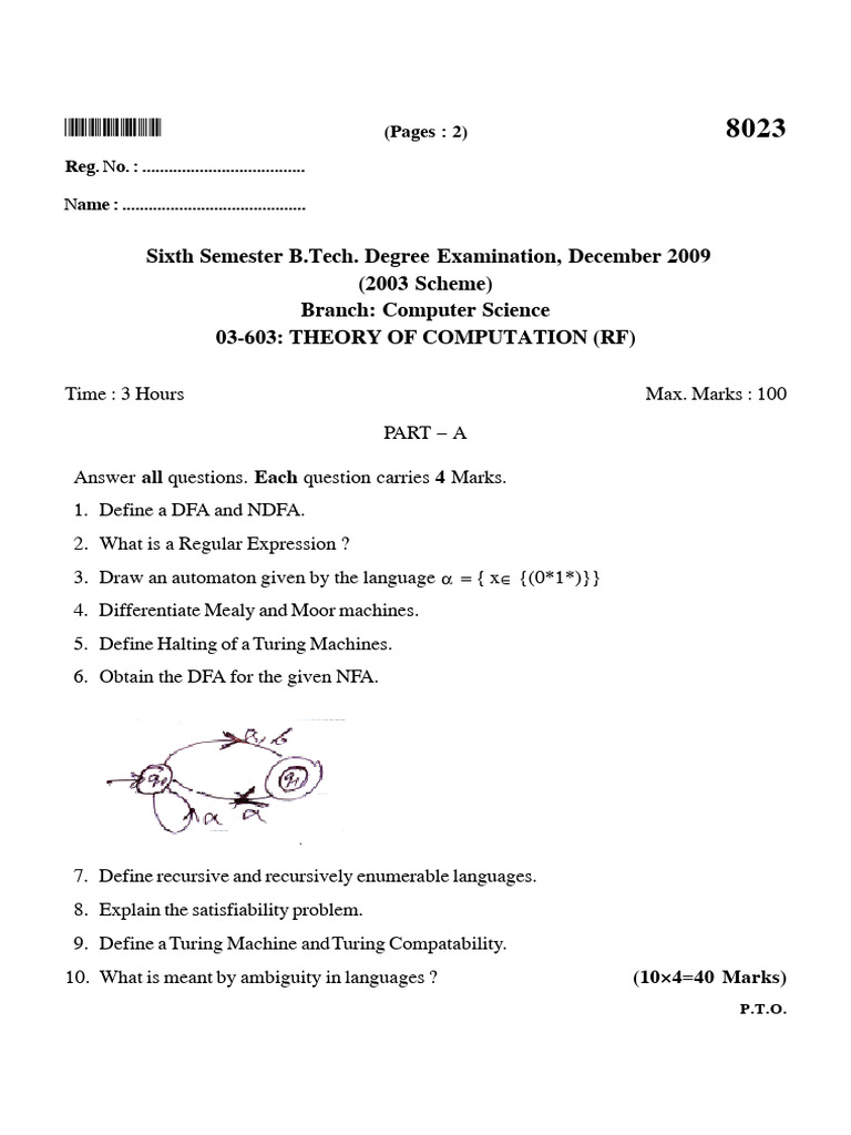 RTU paper 2009 | PDF | Mathematical Logic | Theory Of Computation