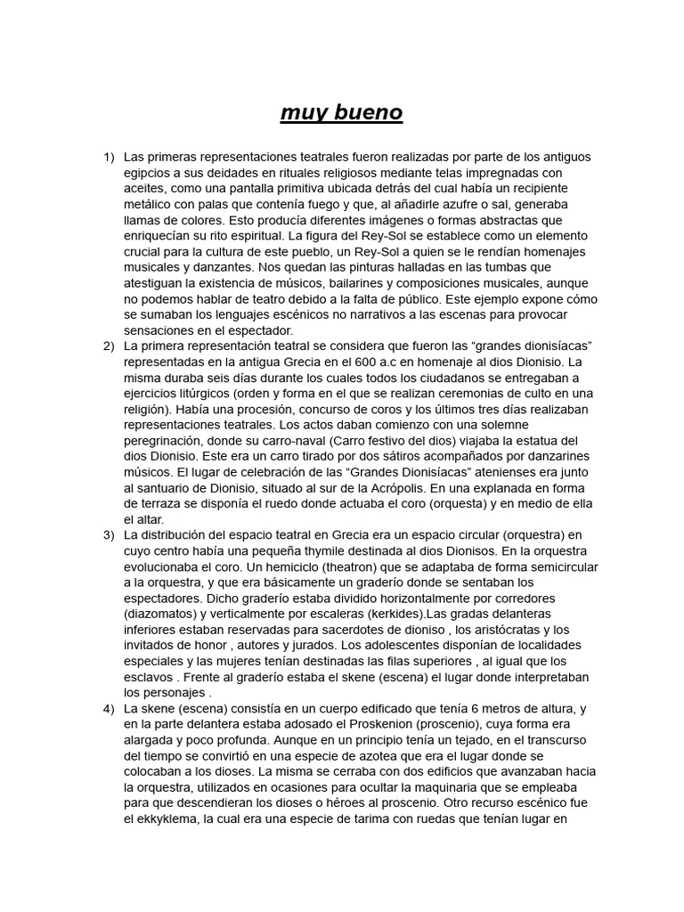 Muy Bueno | PDF | Teatro