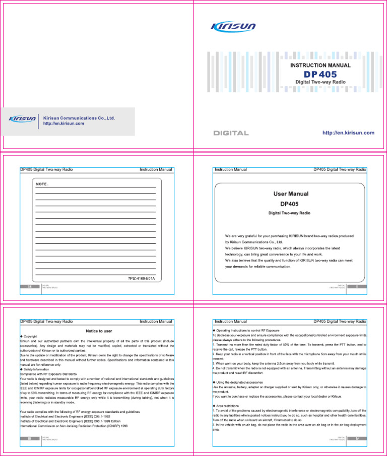 Kirisun dp405 User Manual | PDF