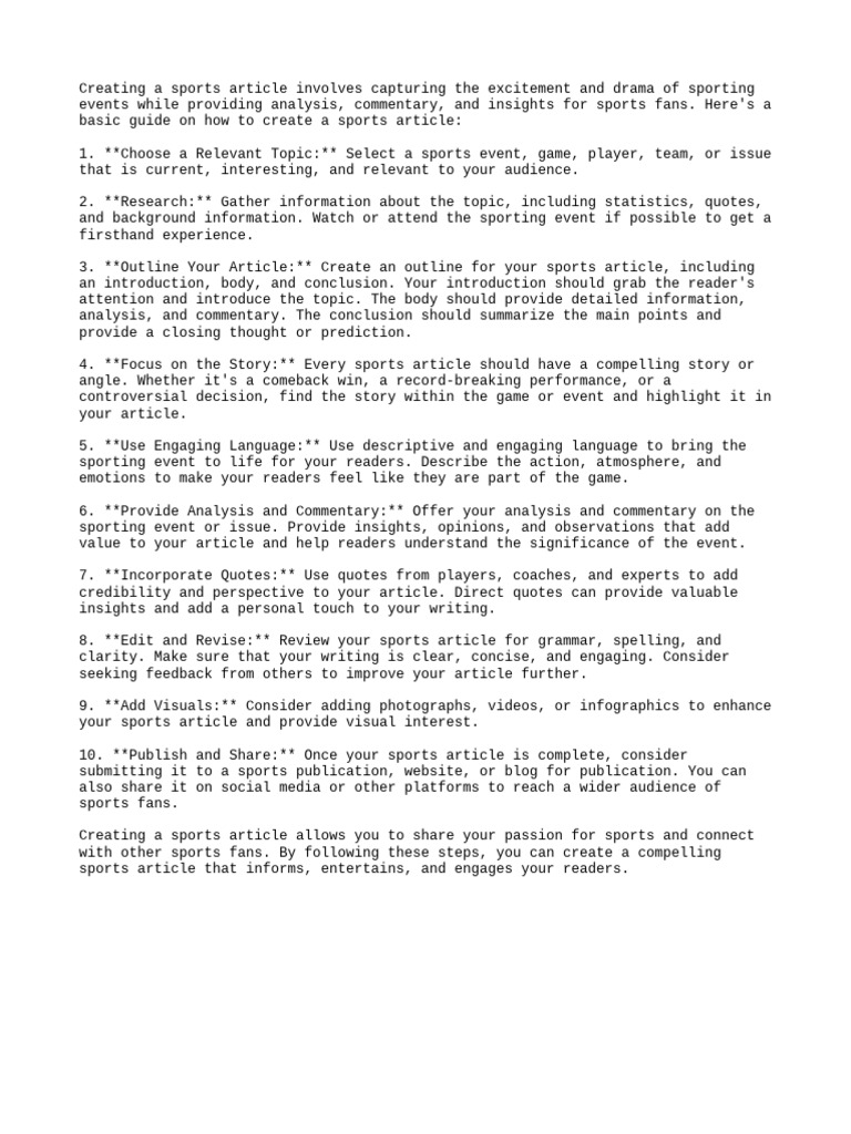 sports | PDF | Communication | Cognition