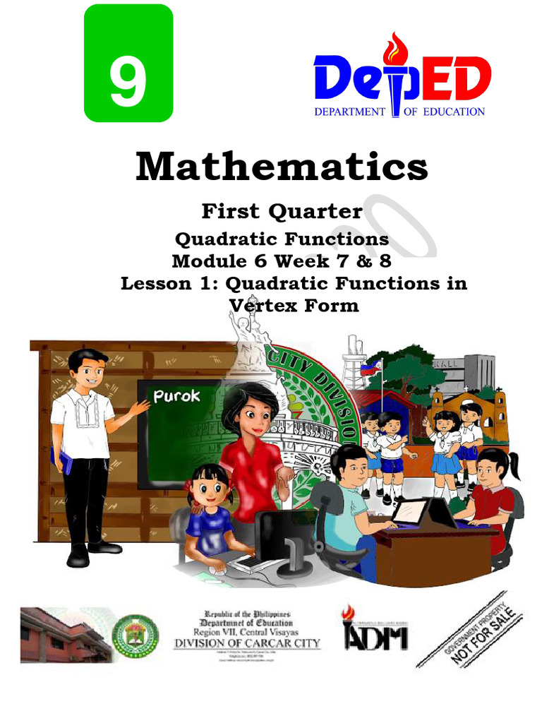 Math-9 - SLM - Q1-W7-8 - M6 - L1 - V1.0-CC-released | PDF | Quadratic ... Math-9 - SLM - Q1-W7-8 - M6 - L1 - V1.0-CC-released | PDF | Quadratic ...
