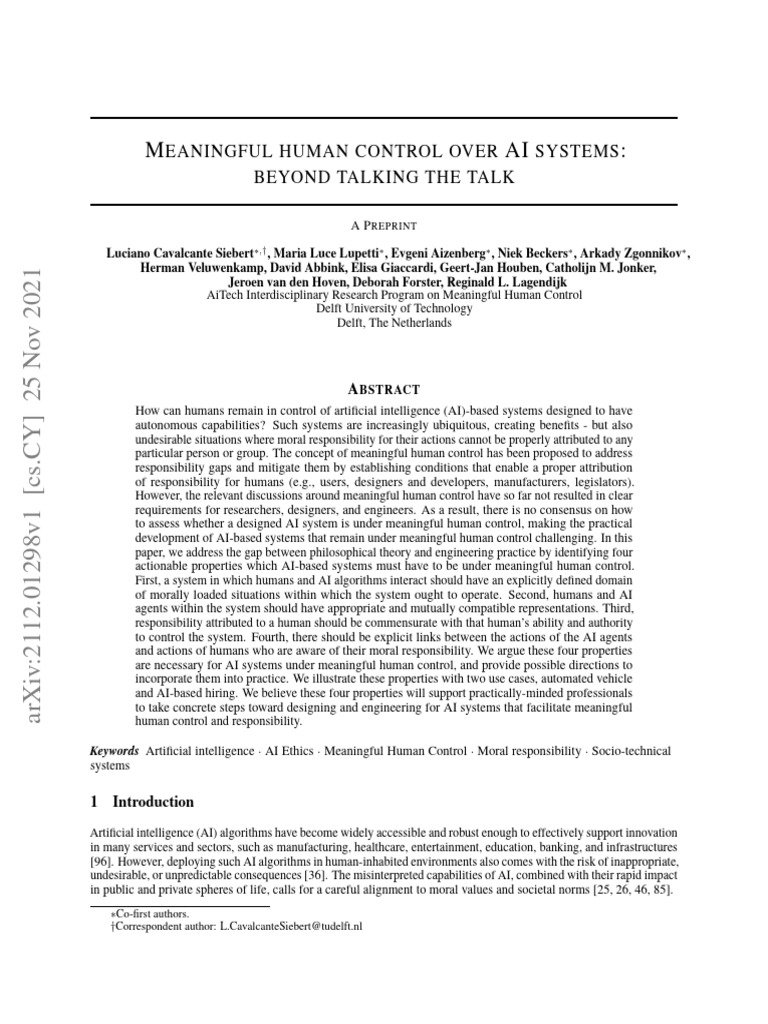 Meaningful_human_control_over_AI_systems | PDF | Artificial ...