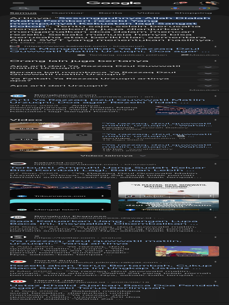 Ya Razzaq Dzul Quwwatil Matiin Urzuqni Artinya - Penelusuran Google | PDF